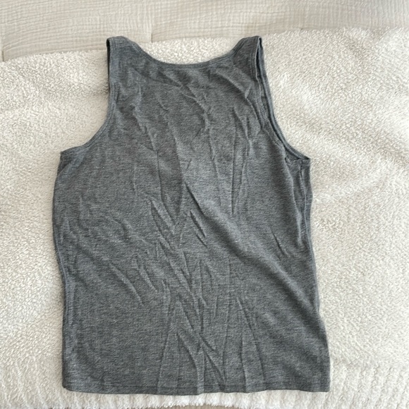 SKIMS | Tops | Skims High Neck Low Back Grey Tank | Poshmark